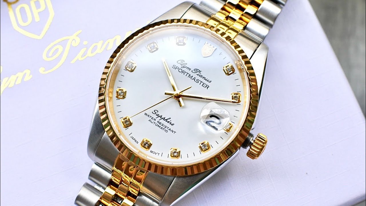 [ Đẹp ] Đồng hồ Olym Pianus OP 89322 AGSK-T Automatic Demi Gold 40mm ...