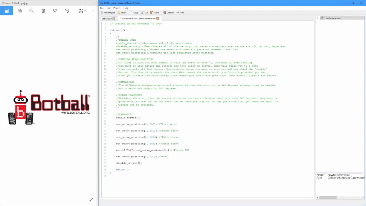How to use servos in Botball - YouTube