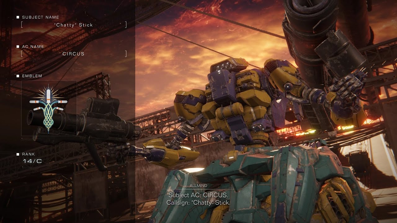 Armored Core VI: Fires Of Rubicon - Arena - [C-Rank] "Chatty" Stick ...