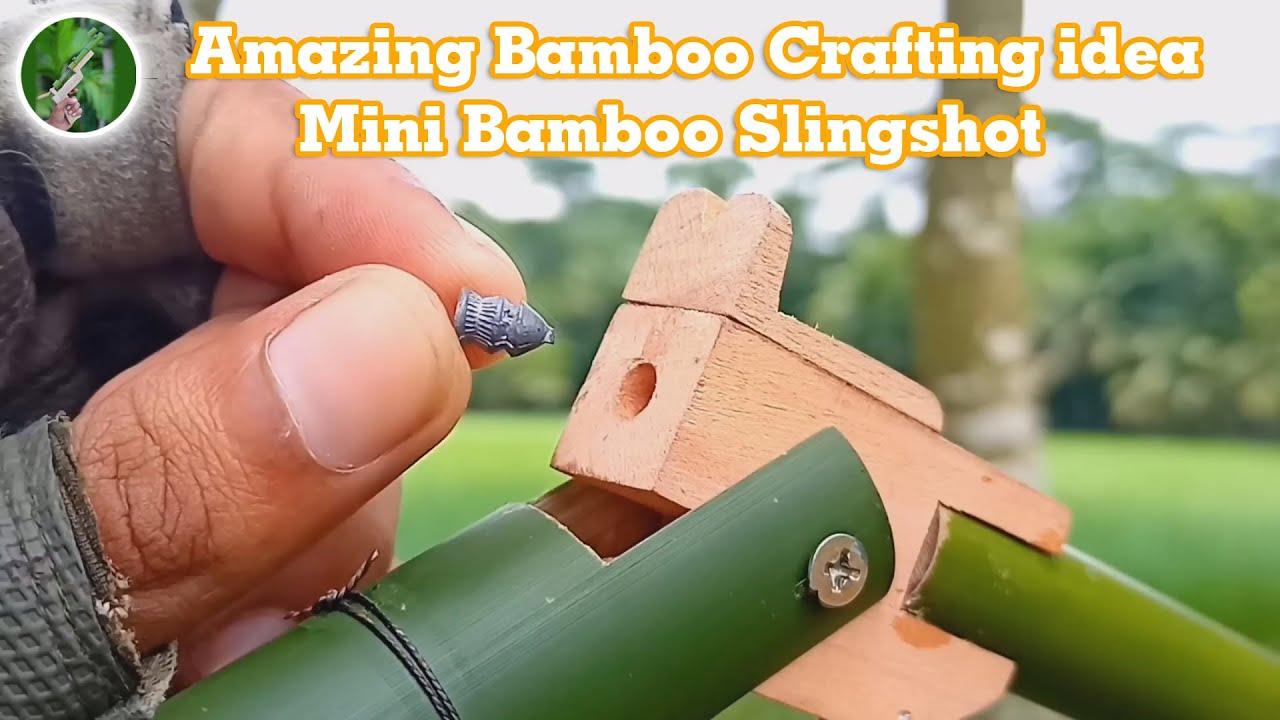 Amazing Bamboo Crafting idea - Mini Bamboo Slingshot | Vietnamese ...