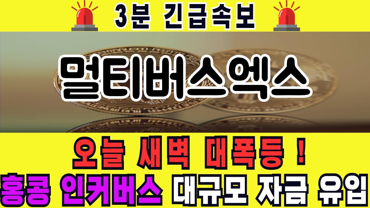 멀티버스엑스 홍콩 인커버스 대규모 자금 유입 바로 00시간 폭등 확정 입니다멀티버스엑스 멀티버스엑스코인전망 멀티