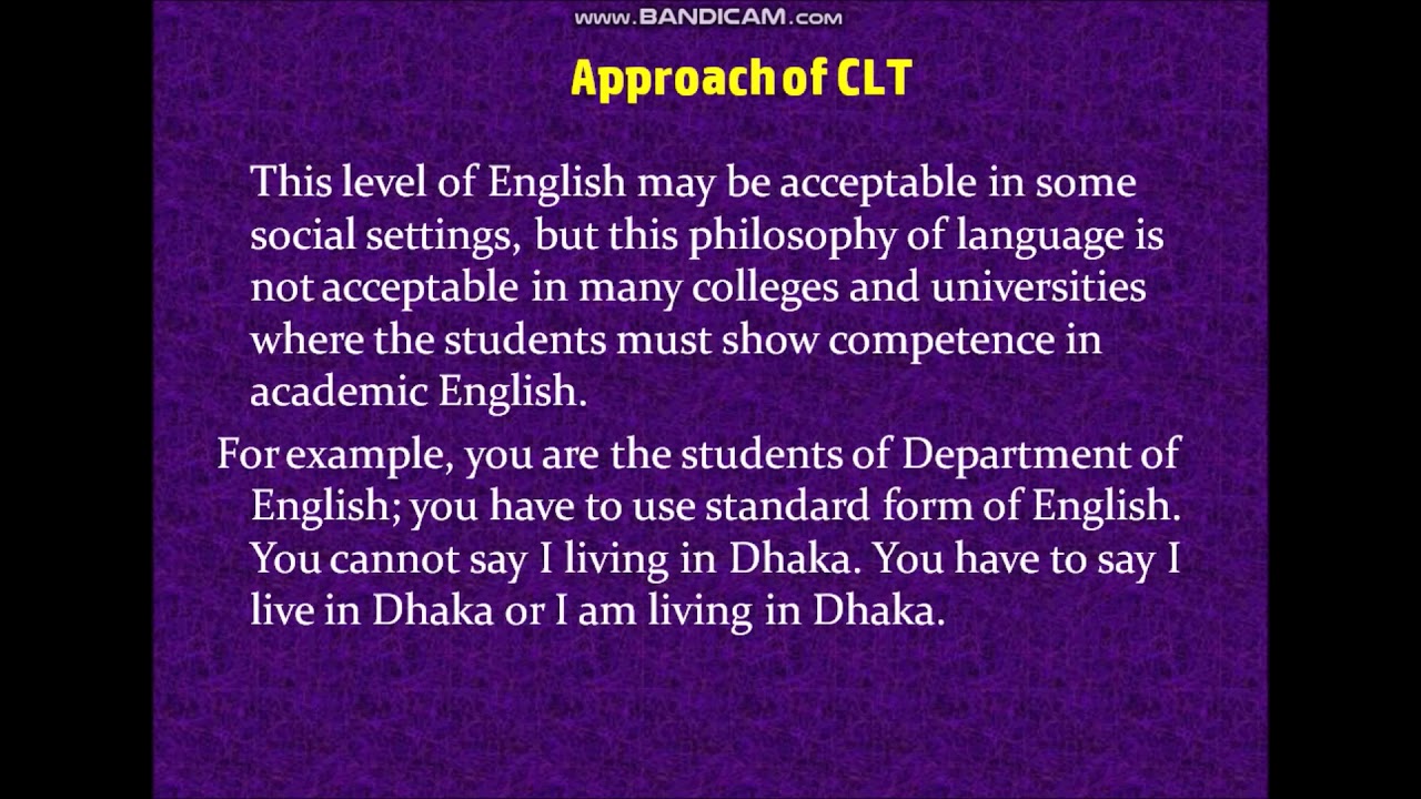 CLTA - Communicative Language Teaching Approach | CLT | ELT - YouTube