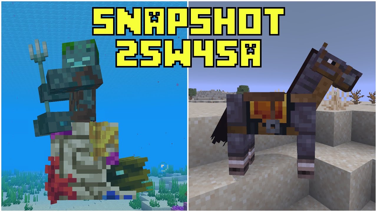 Netherit-Pferderüstung + Korallen Nautilus | Minecraft Snapshot 25w45a ...