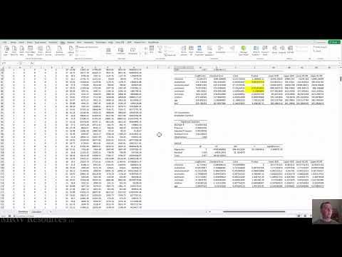 MLR Excel Checking Feature Independence multicollinearity and VIF - YouTube