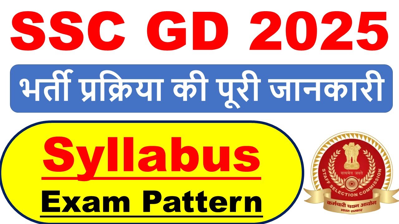 SSC GD Syllabus 2025 | SSC GD Exam Pattern 2025 | Selection Process ...