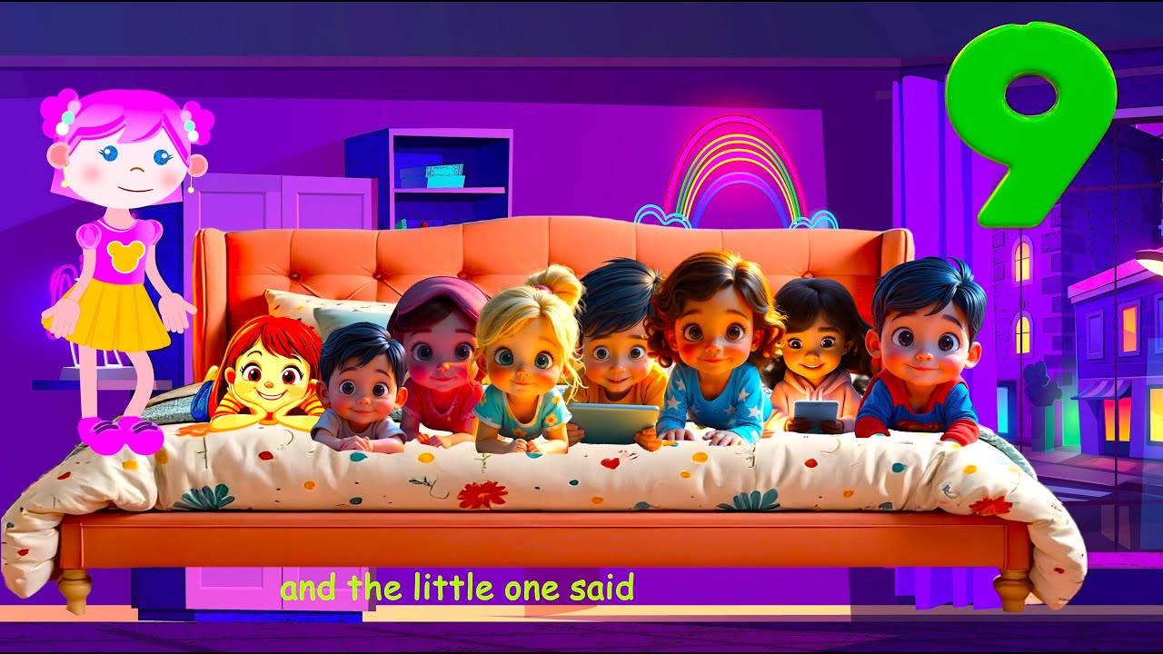 Ten in the Bed- kids nursery counting song - YouTube