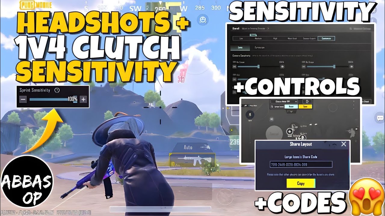 NEW UPDATE 2.6.0 !! BEST SENSITIVITY CODE + CONTROL SETTINGS PUBG ...