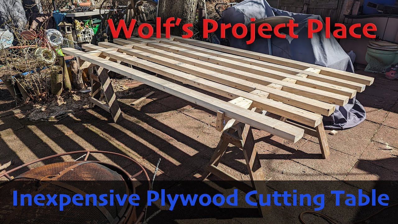 Building A Very Inexpensive Plywood Cutting Table - YouTube