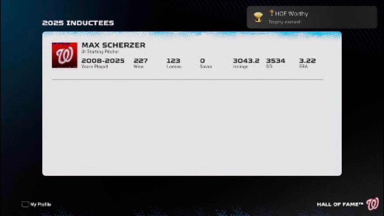 MLB The Show 25 HOF Worthy Trophy - YouTube