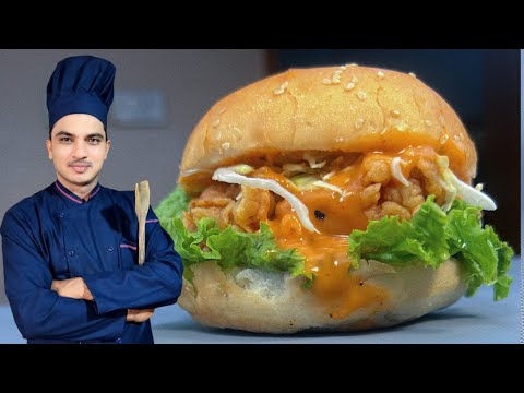 Kfc Style Zinger Buger Recipe By Chef M Afzal|