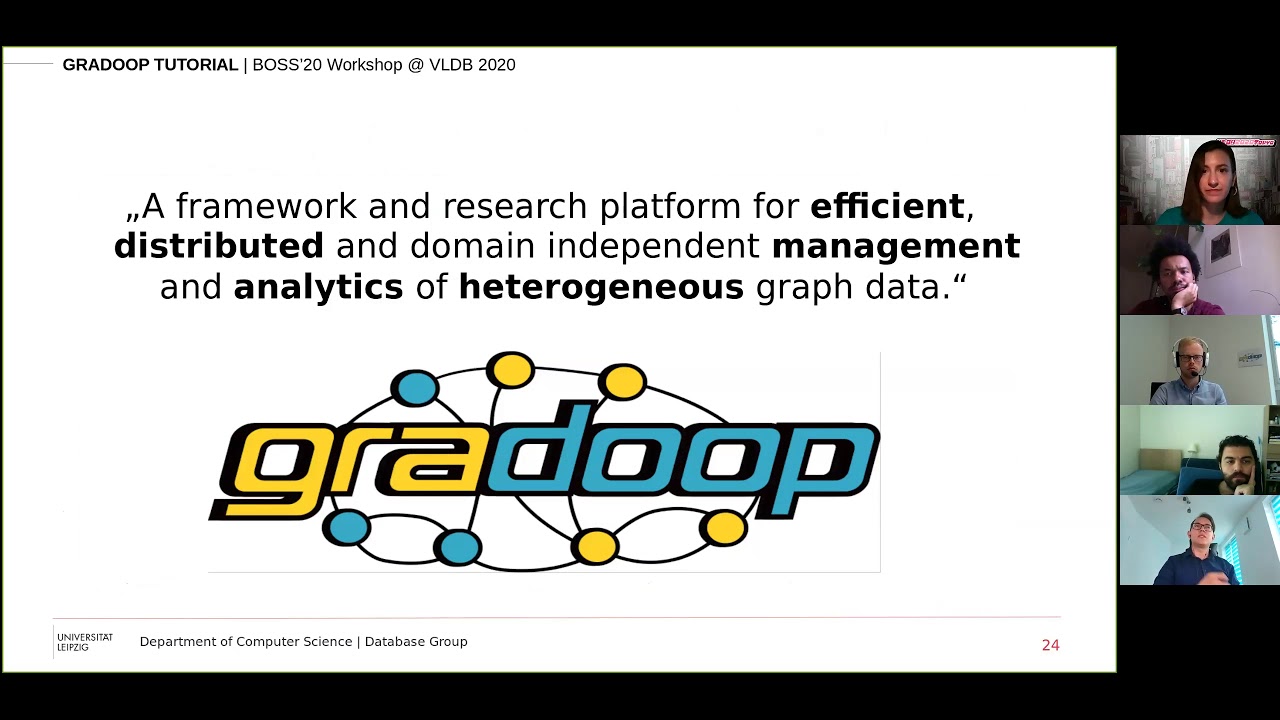Gradoop tutorial by Gomez and Rost at BOSS 2020 - YouTube