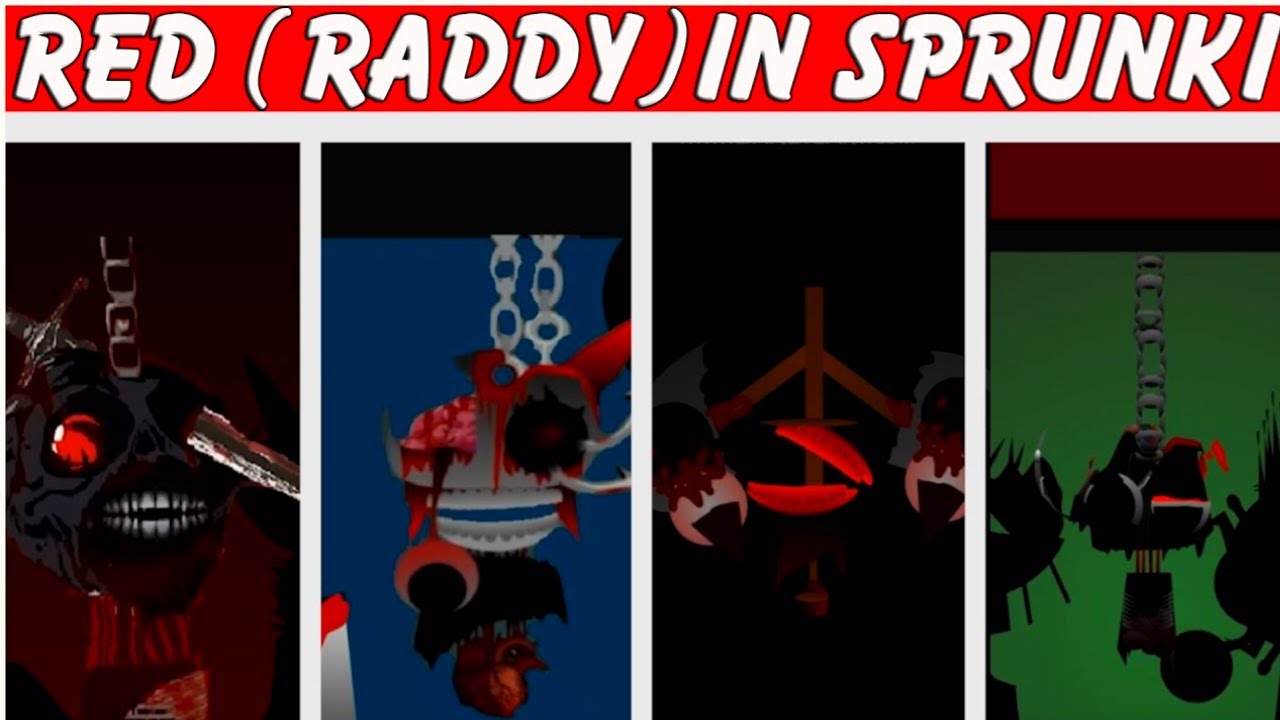 Sprunki - Incredibox ALL Red (Raddy) in stages 1 to 15 on SPRUNKI - YouTube