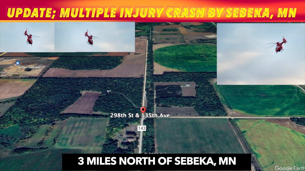 UPDATE: Multiple Injury Crash By Sebeka, Minnesota Wednesday - YouTube