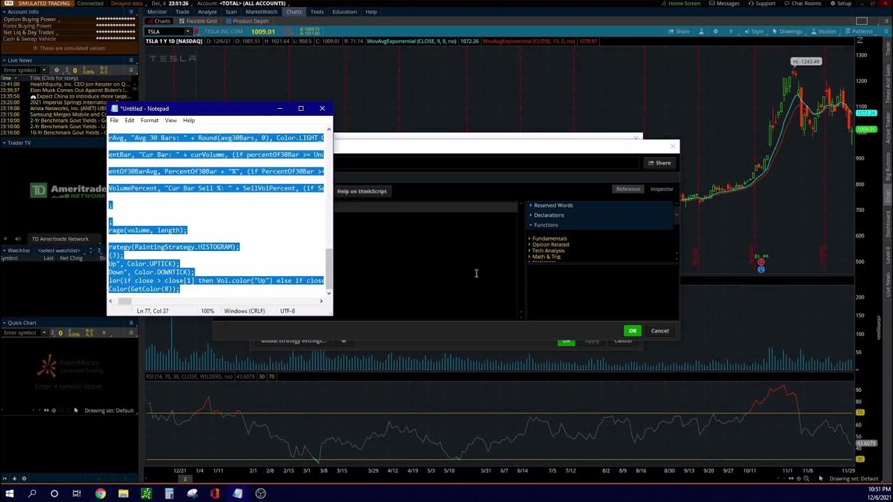 Adding Studies and Custom Indicators on Thinkorswim - YouTube