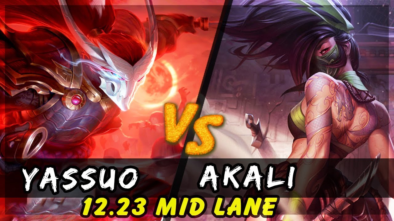 YASSUO - Yasuo vs Akali MID Patch 12.23 - Yasuo Gameplay - YouTube
