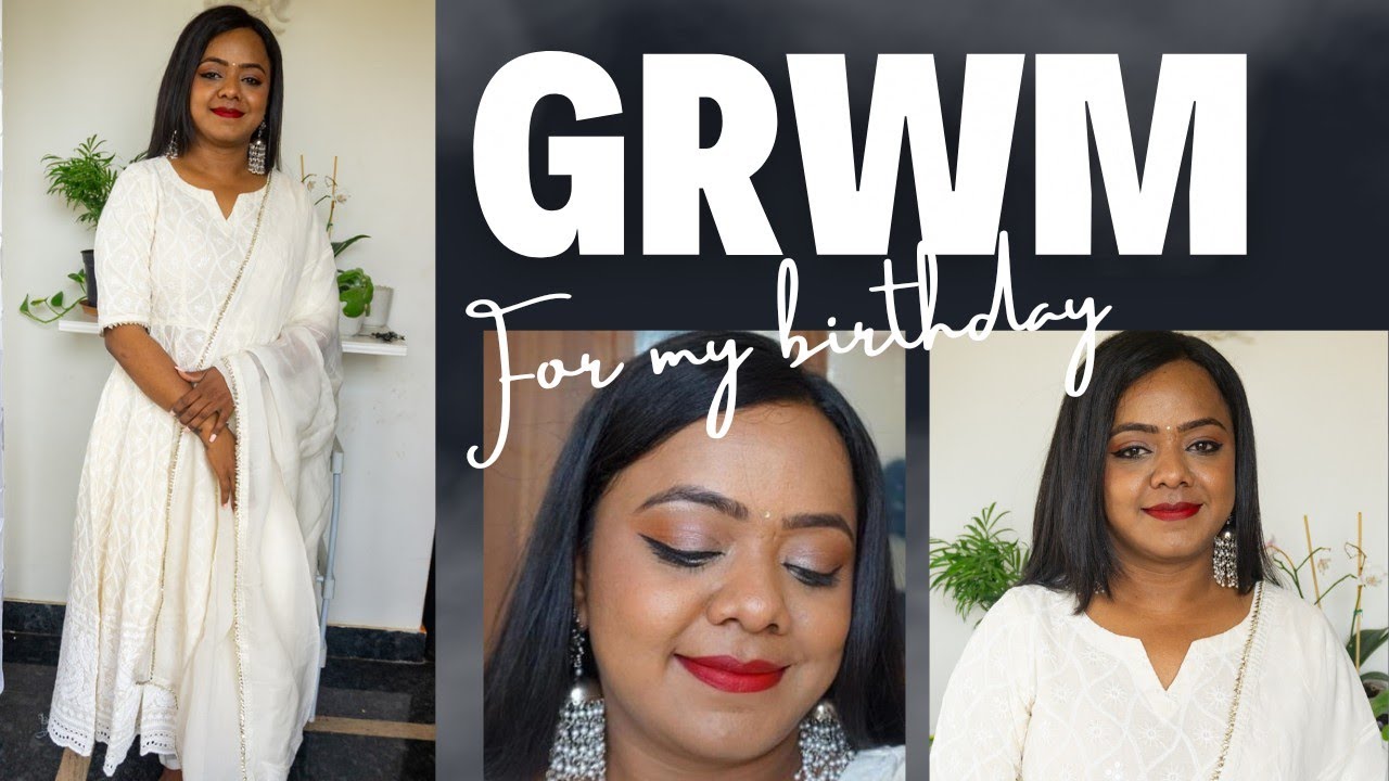 GRWM for my Birthday | Simple Makeup Tutorial | Brown Skin Makeup @Aachho - YouTube
