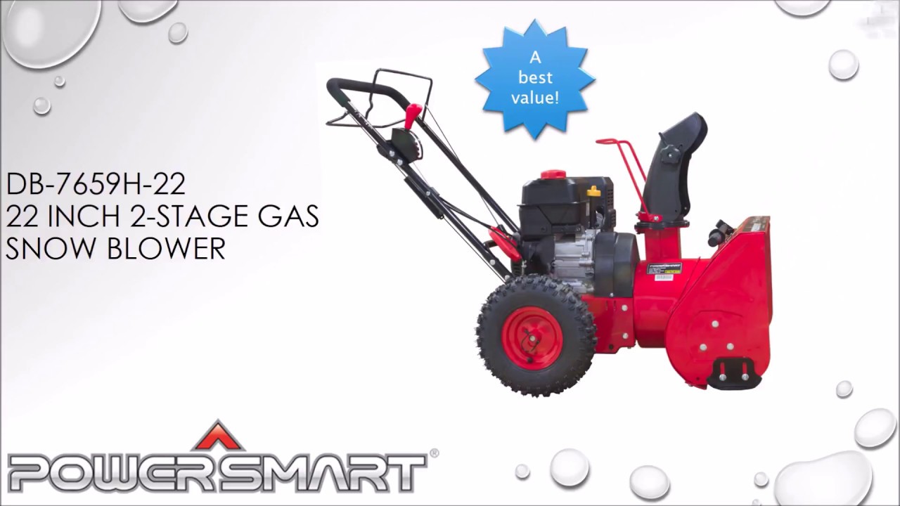 DB7622H 22 Inch 2-STAGE GAS SNOW BLOWER SNOW THROWER - YouTube