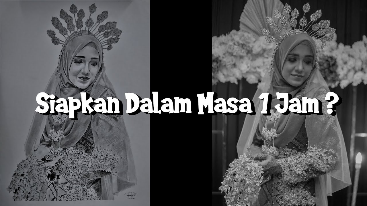 1 Jam Siapkan Lukisan Potret ? - Portrait Drawing - YouTube