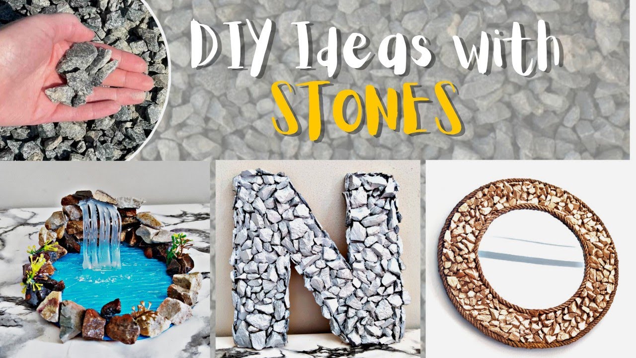 3 DIY decoration Ideas Using Stones/Pebbles - YouTube