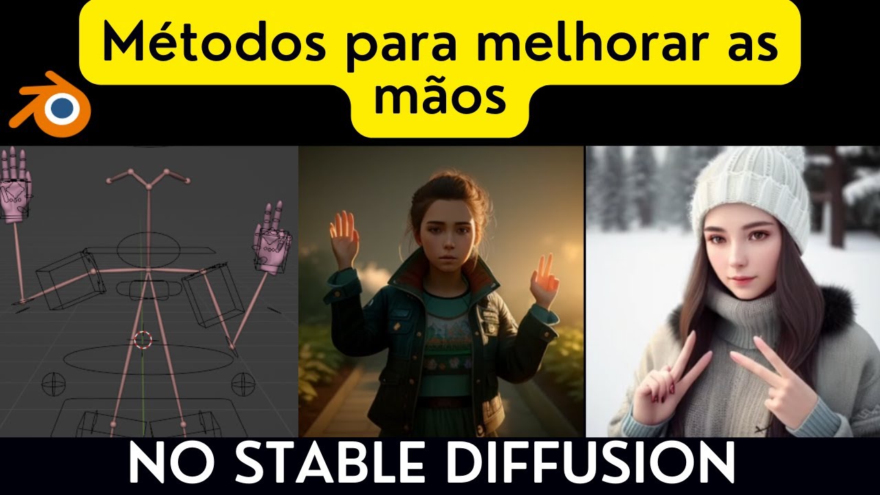 Algumas maneiras de CONSERTAR as MÃOS no Stable Diffusion + Blender ...