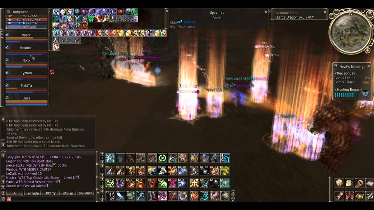 Lineage 2 - Hell Knight PvP - YouTube