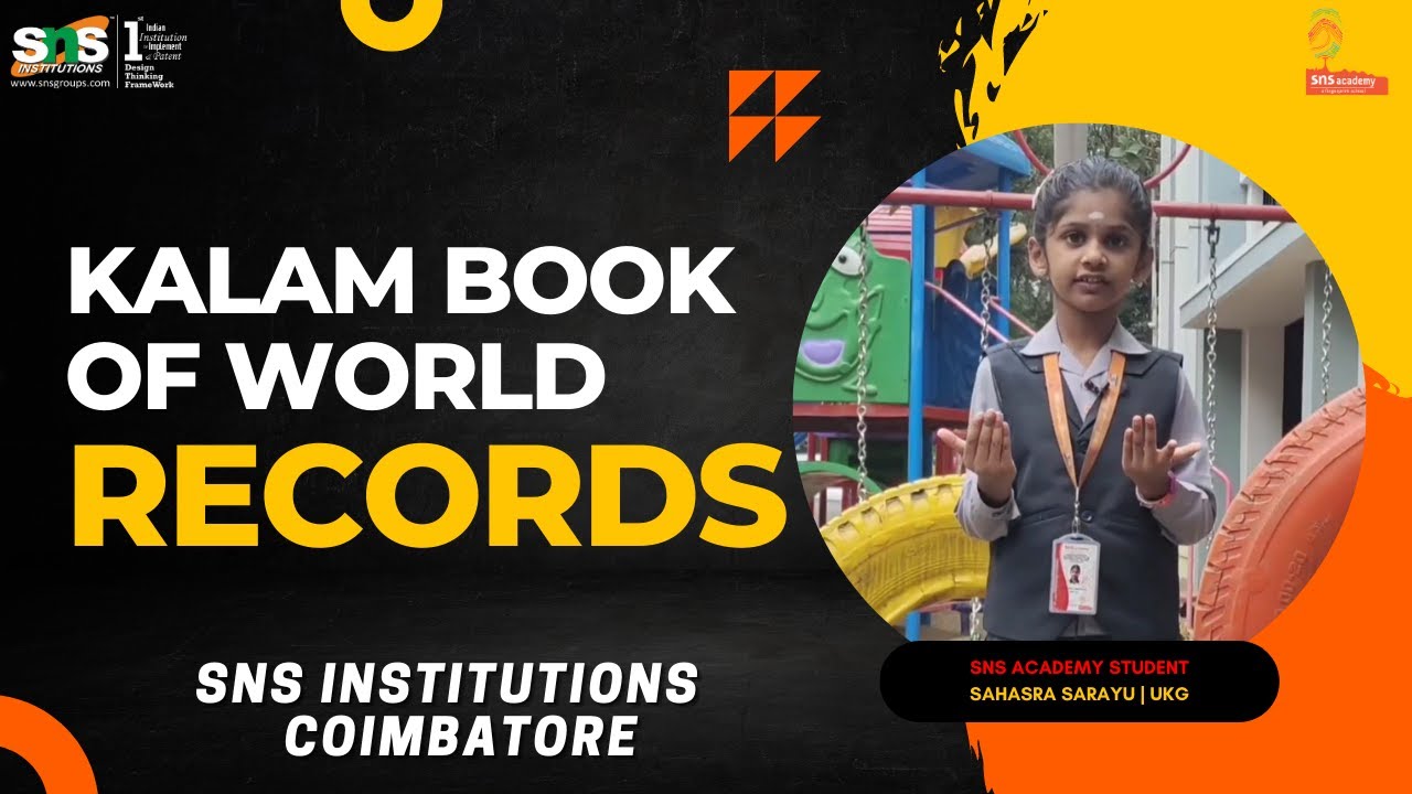 Kalam Book of World Records | SNS Academy | SNS Institutions ...