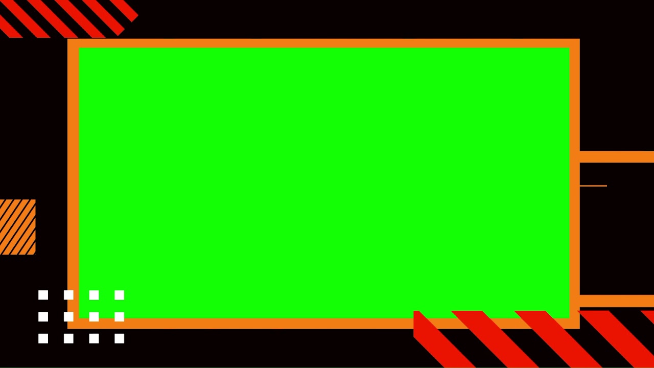 HD BORDER CLASSIC ORANGE RED OVERLAY GREEN SCREEN/ USE CHROMA KEY/FREE ...