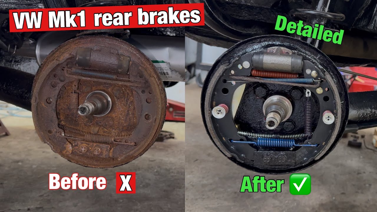 VW Mk1 rear brakes. Mk1 brake shoes. Mk1 brake drums. Mk1 rear bearings ...