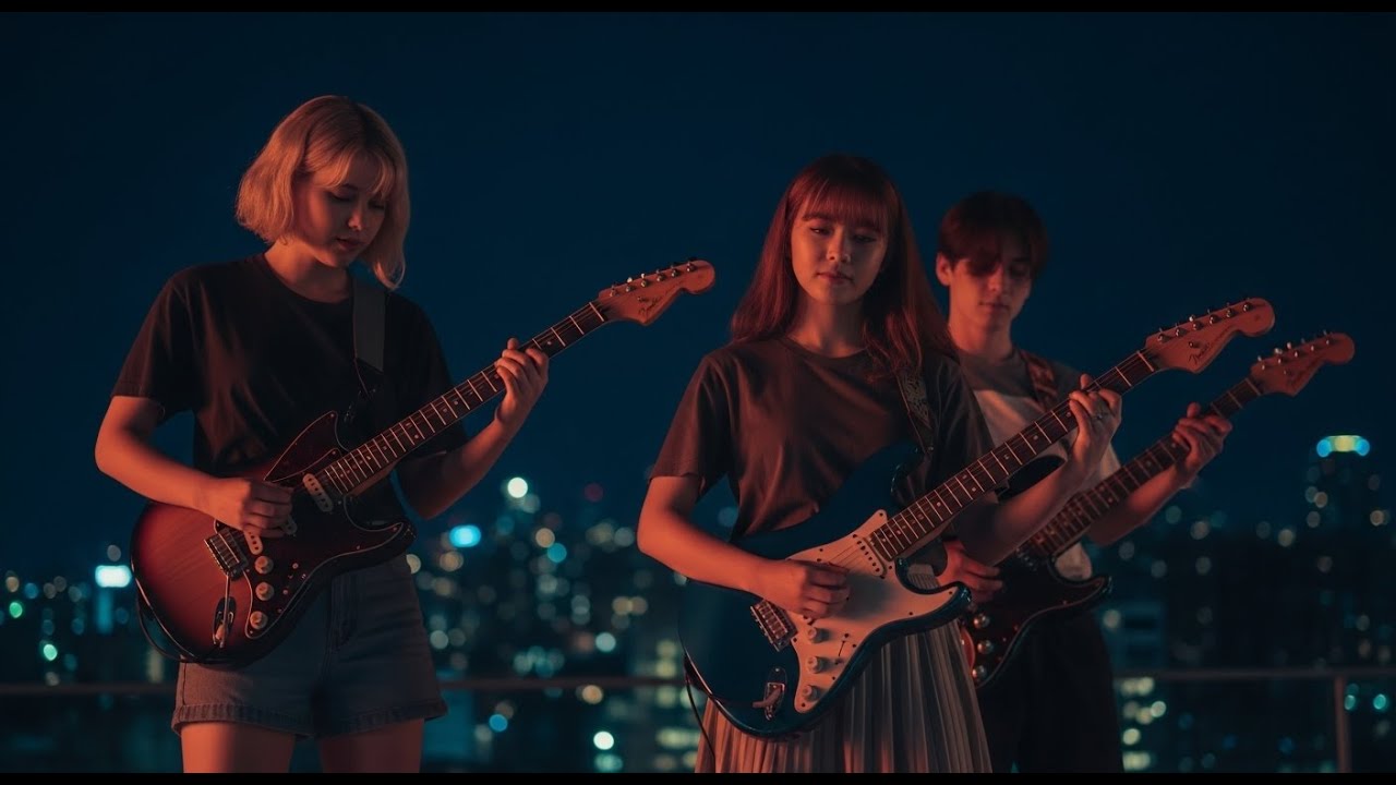 Midnight Rooftop Jam: Indie Pop Rock Vibes Over the City - YouTube