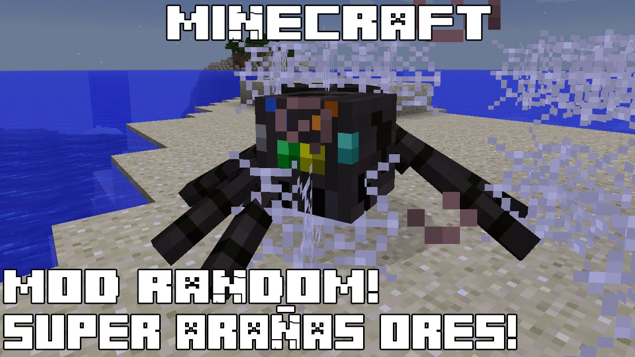 Minecraft MOD RANDOM! SUPER ARAÑAS ORES! Ore Spiders Mod Español! - YouTube