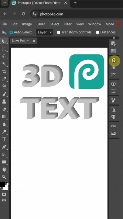 Photopea How to make 3D Text #photopea #3Dtext #photopeatutorial - YouTube