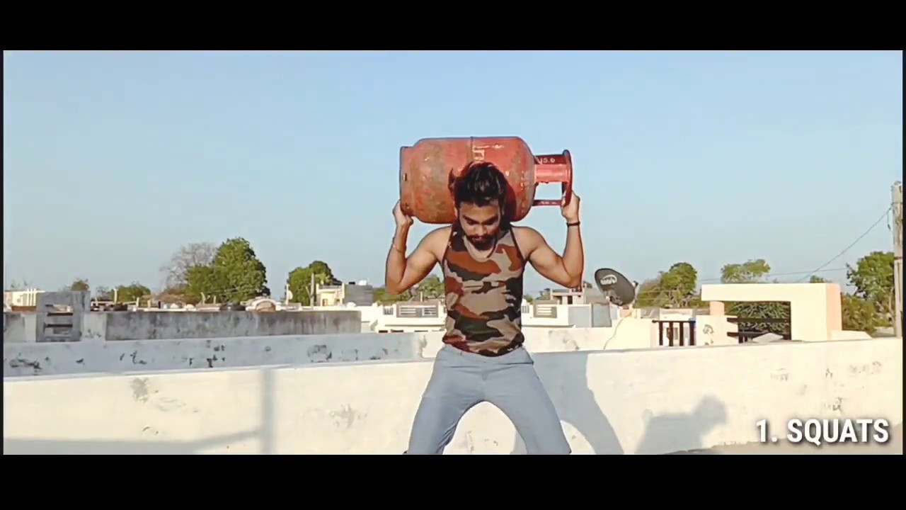 Full-body Home Workout Using Gas Cylinder - YouTube