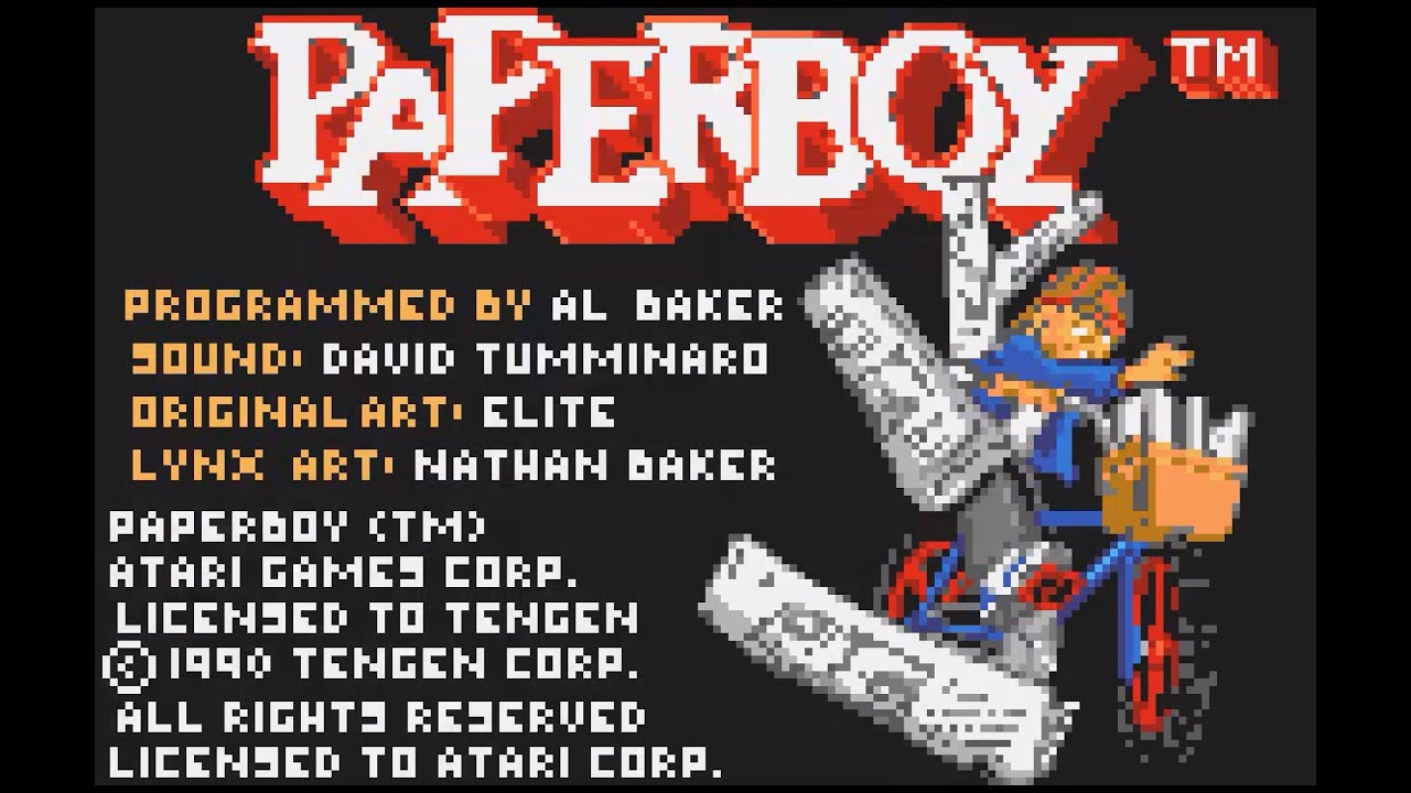 Atari Lynx Longplay [024] Paperboy - YouTube