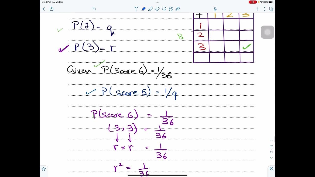 TKMaths A Level Maths S1 Probability past paper as. - YouTube