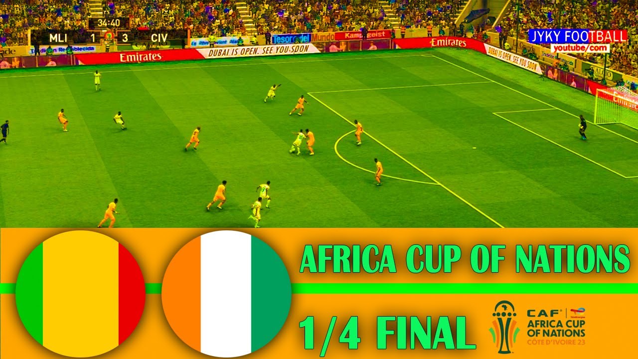 PES - Mali vs Cote Divoire 1/4 final AFCON 2024 - Full Match All Goals ...