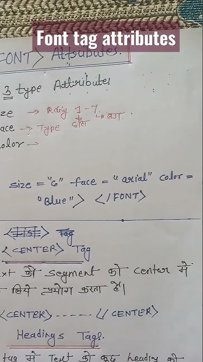 #iti ITI COPA TRADE INTRODUCTION|| part -2|| HTML Language ||FONT TAG ...