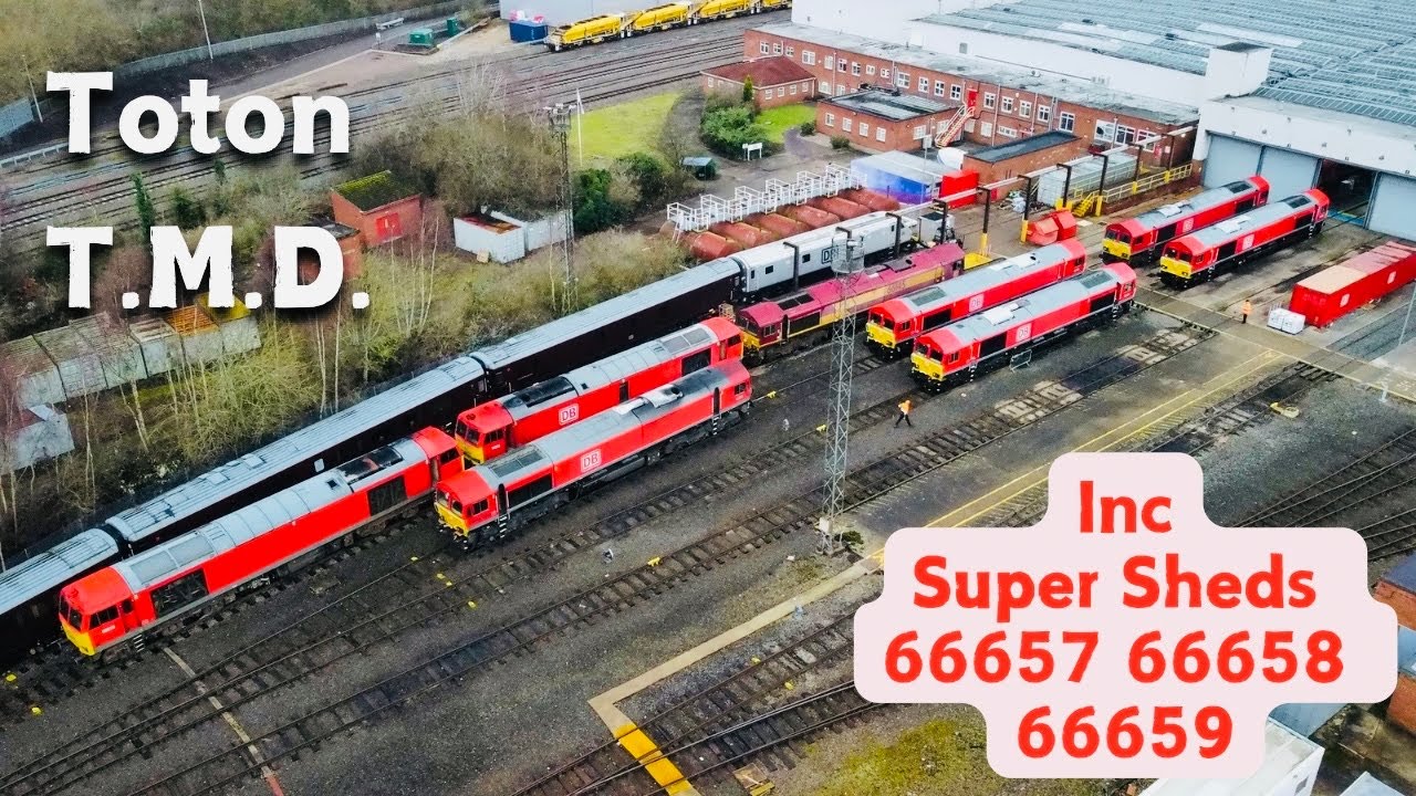 DRONE FOOTAGE - Toton T.M.D. & SCRAP Line. More Super Class 66’6s ...