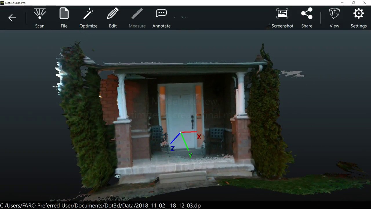 Intel D415 with Dot3D Software - YouTube