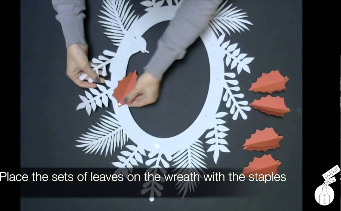 Paper wreath tutorial - YouTube