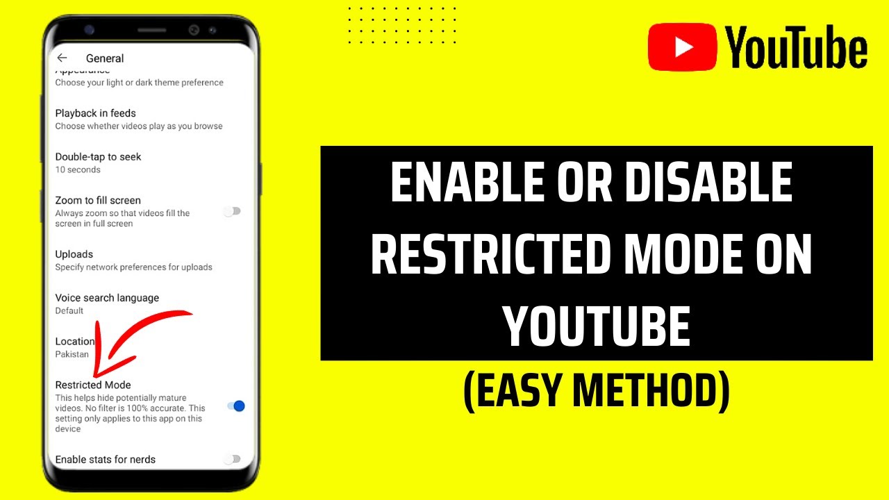 How To Enable Or Disable Restricted Mode On YouTube - YouTube