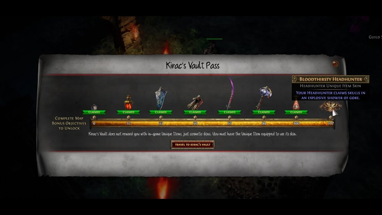 Path of Exile - Bloodthirsty Headhunter - Kirac´s Vault Pass - YouTube