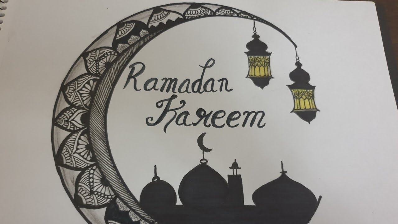 How to draw mandala art for beginners / step by step/ Ramadan special ...