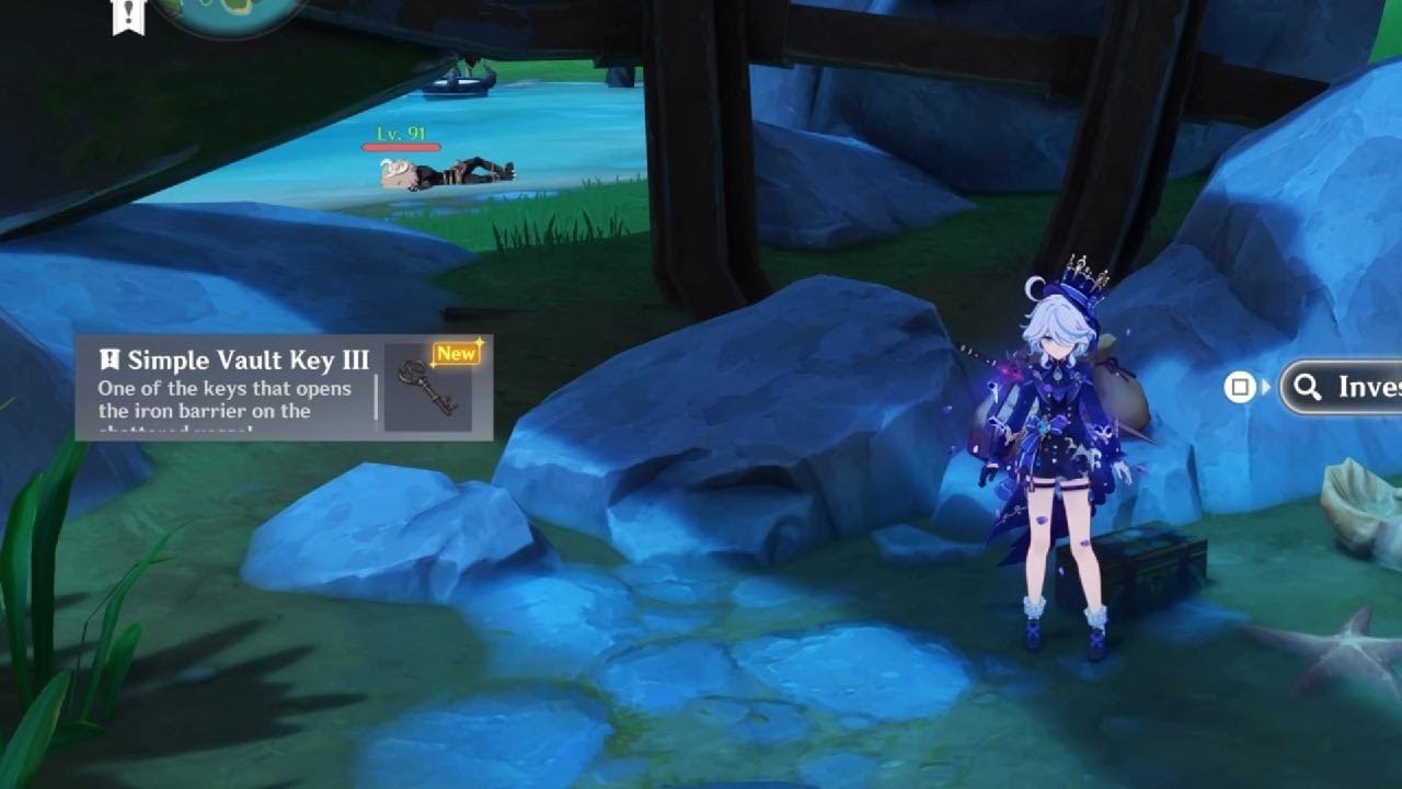 Genshin Impact Simple Vault Key 3 Location For Hydroculus - YouTube