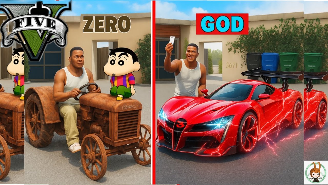 GTA 5 : Franklin Transforming Zero To God CAR Through Amazing Portal In ...