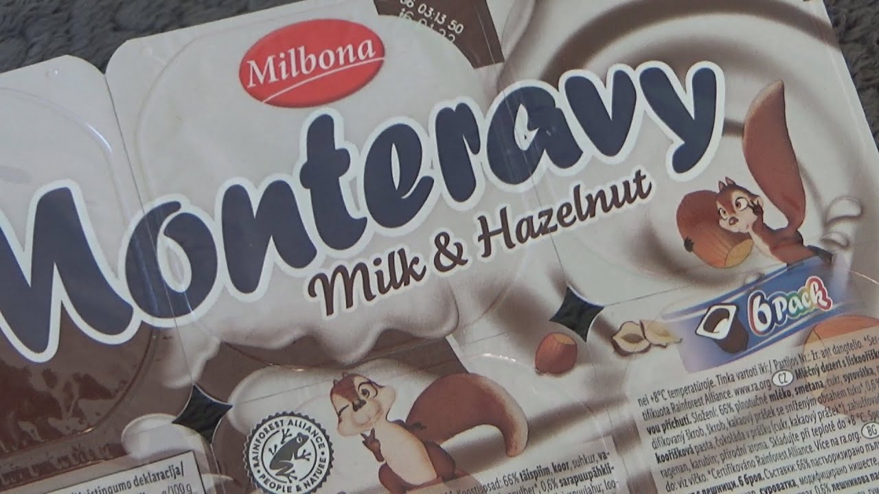 Milbona Monteravy Milk & Hazelnut 360 g (6x60 g) Unboxing and Test ...