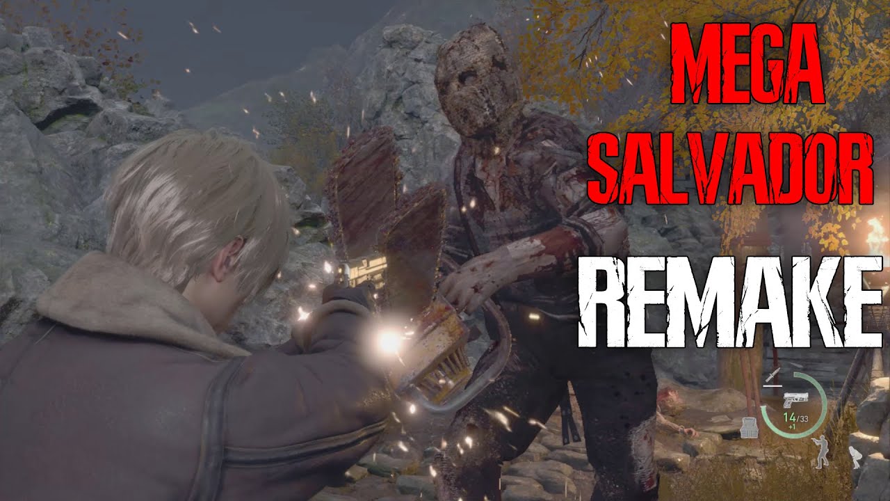 Leon VS MEGA DR SALVADOR - RESIDENT EVIL 4 REMAKE ! - YouTube