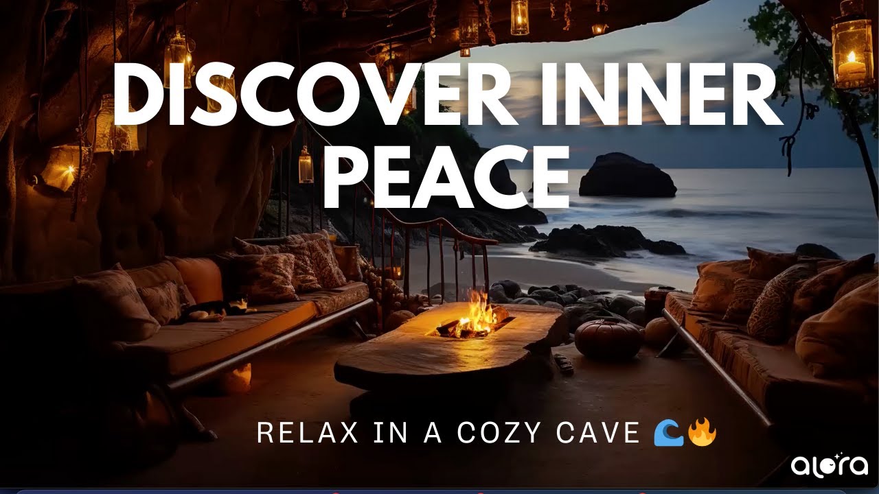 Ultimate Relaxation: Cozy Cave Ambience with Crackling Fire & Ocean ...