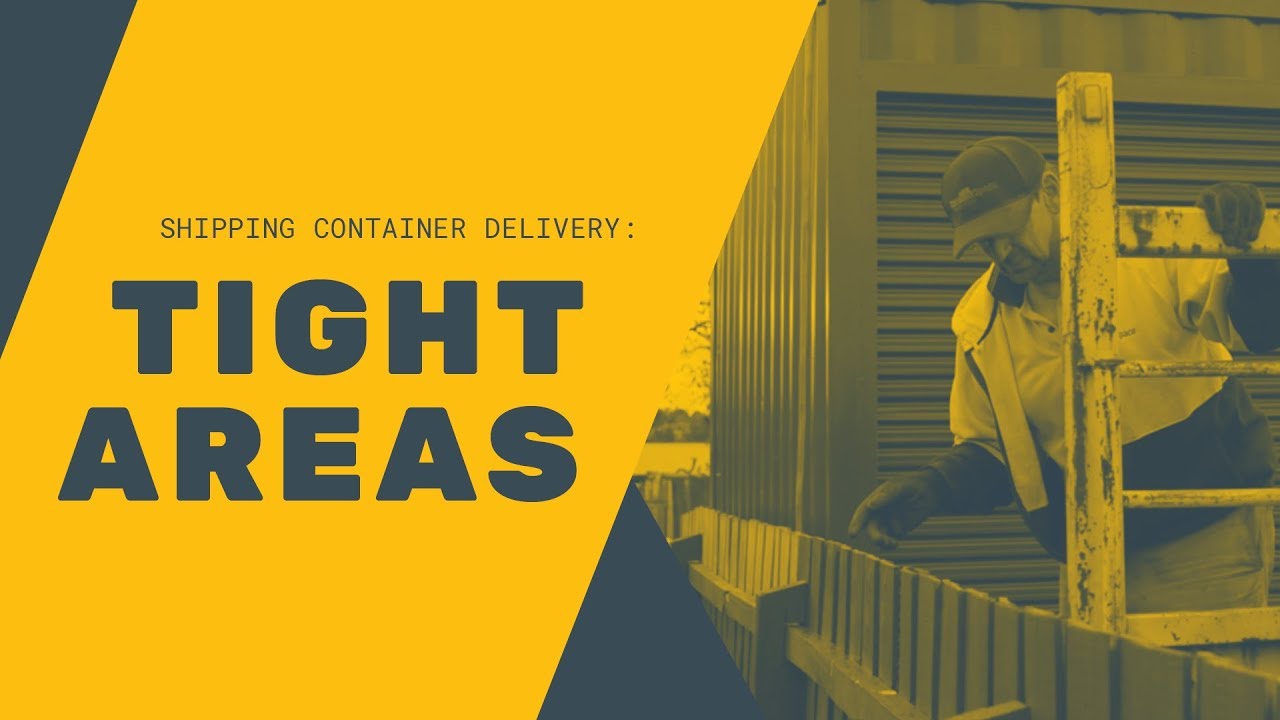 How We Deliver Shipping Containers into Tight Areas - YouTube