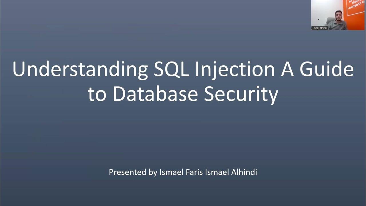 Database Security - SQL Injection - YouTube