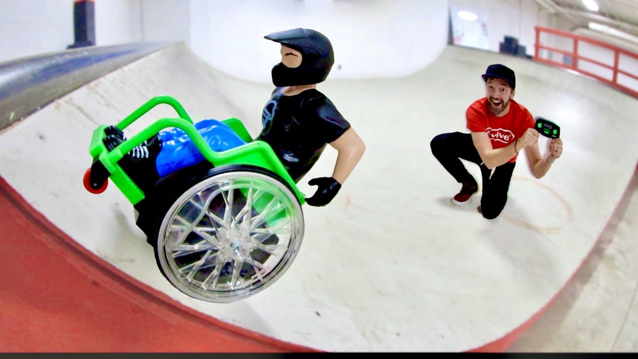EXTREME RC WHEELCHAIR At A Skatepark! - YouTube